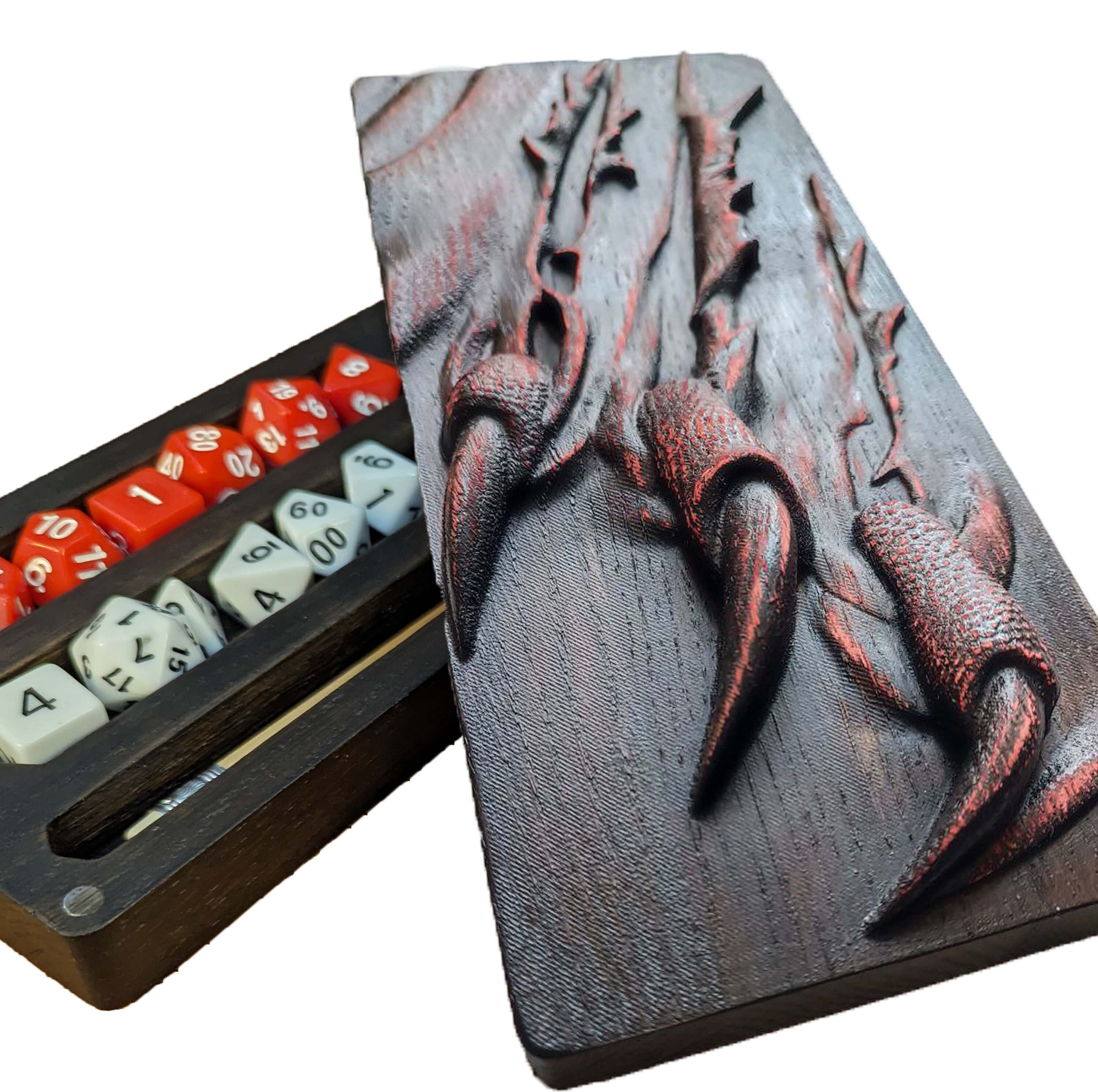 Dnd Dice Box With Color Engraving of Your Text Dice Holder Holder for ...