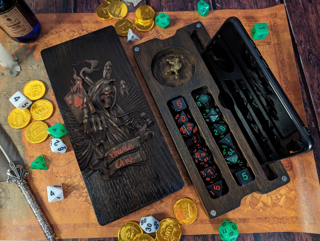 Dice Tray Game Over Dnd Birthday Gift Dice Storage Dnd Dice Tray Dice ...