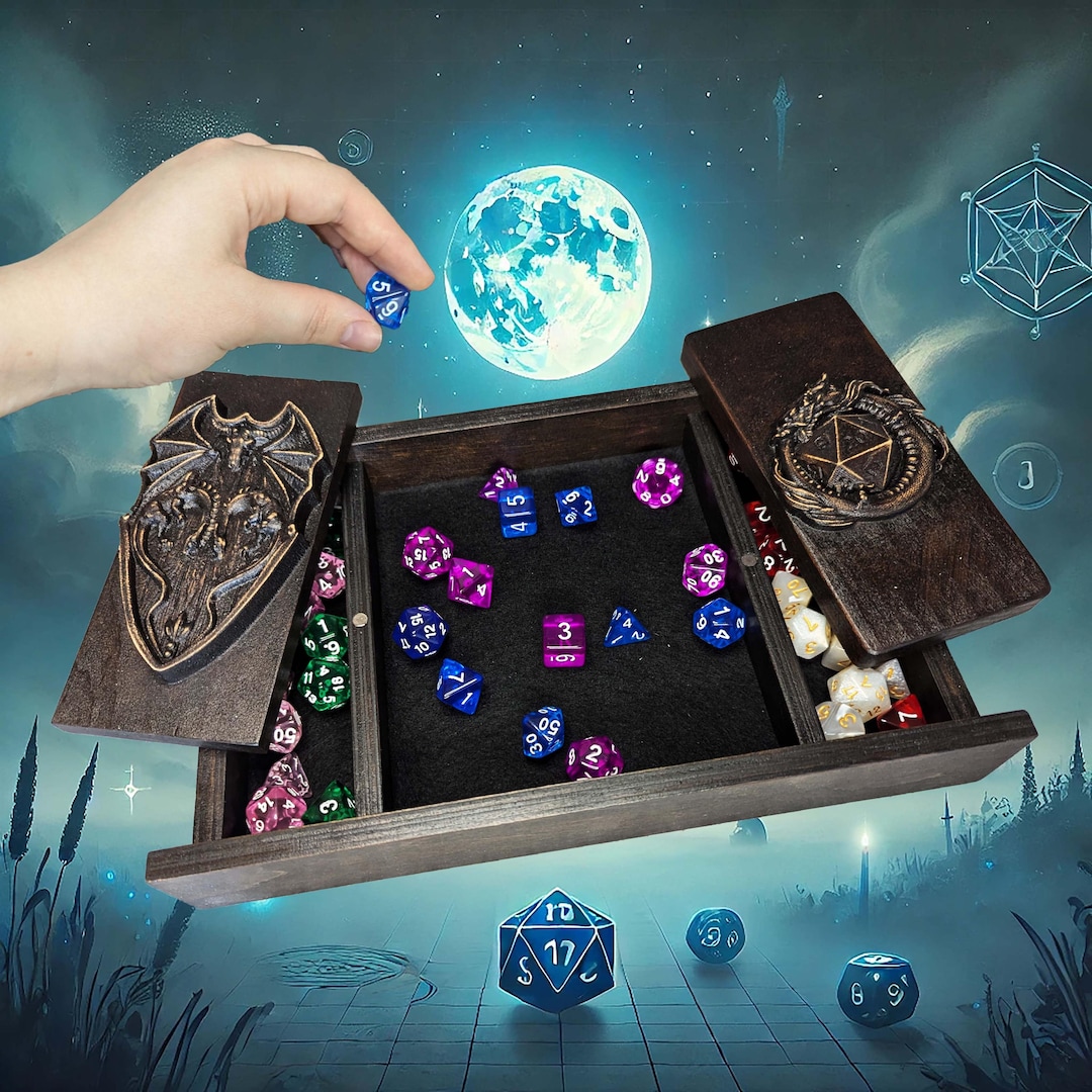DND Dice Tray, Dnd Holder, Customizable DND Box, Personalization D&D ...