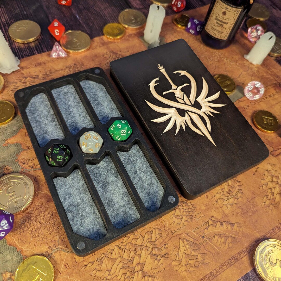 Dice Box, Custom Dnd Dice Box, Dungeons and Dragons Dice Tray Book, Dnd ...