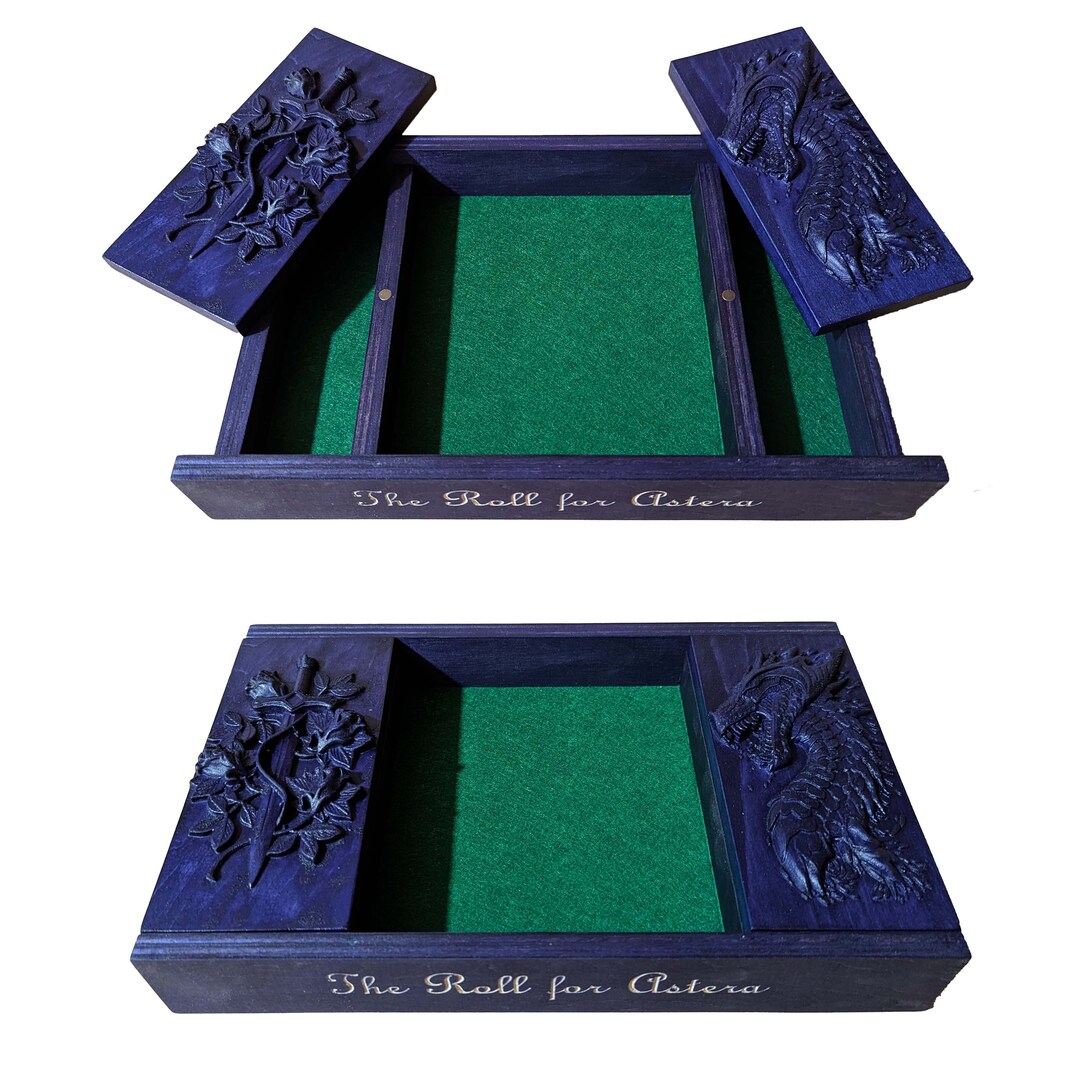 Custom Dnd Dice Box, Dnd Rolling Tray, Personalized Name Engraving ...