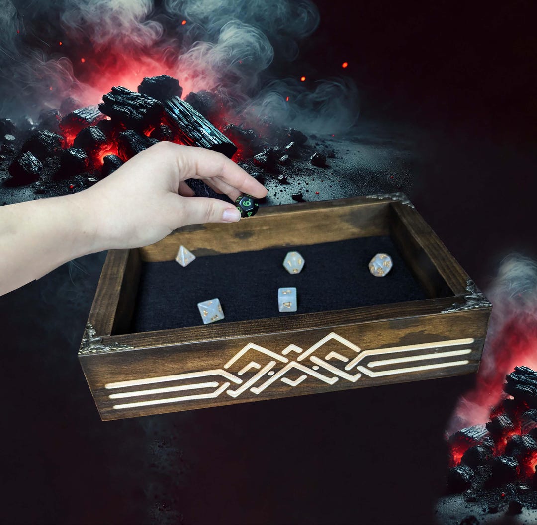 Dice Tray Dnd, D&D Storage and Dice Holder, Tablet Holder, Natural Wood ...