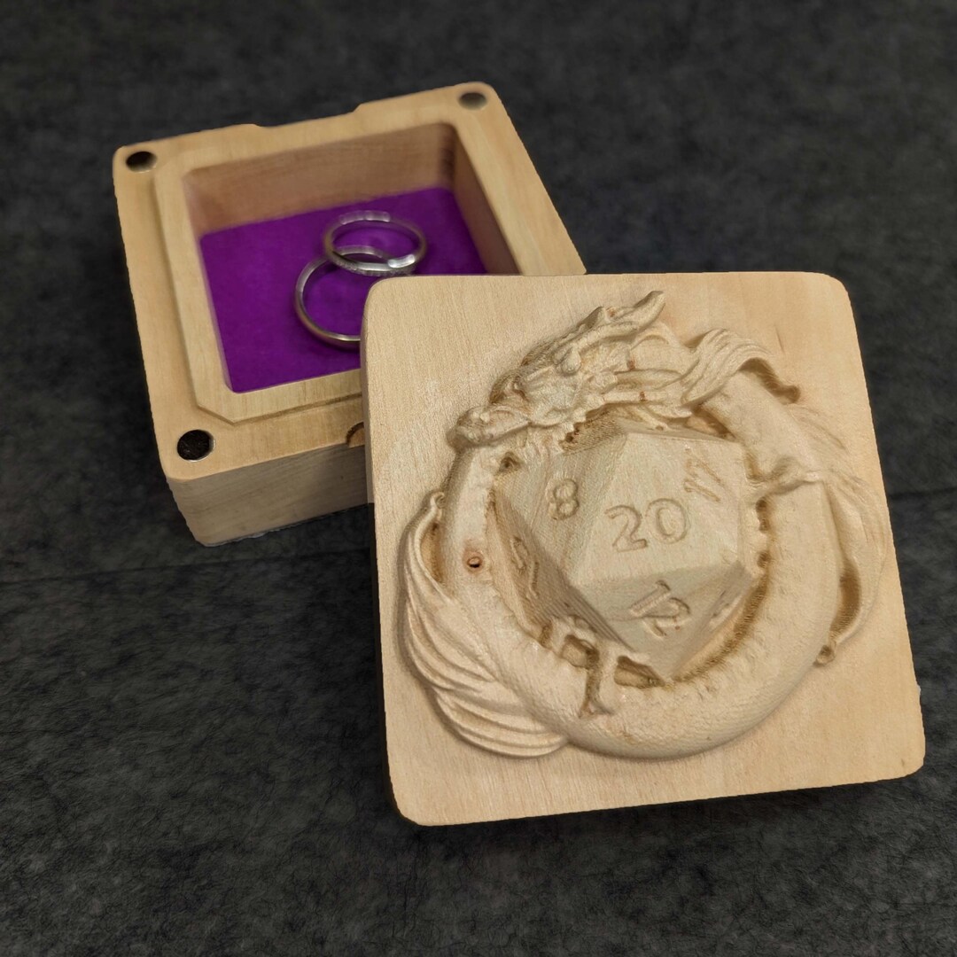 Ring Box for DND Fan, Personalized Engravings, DND Bridal Gift for Her ...