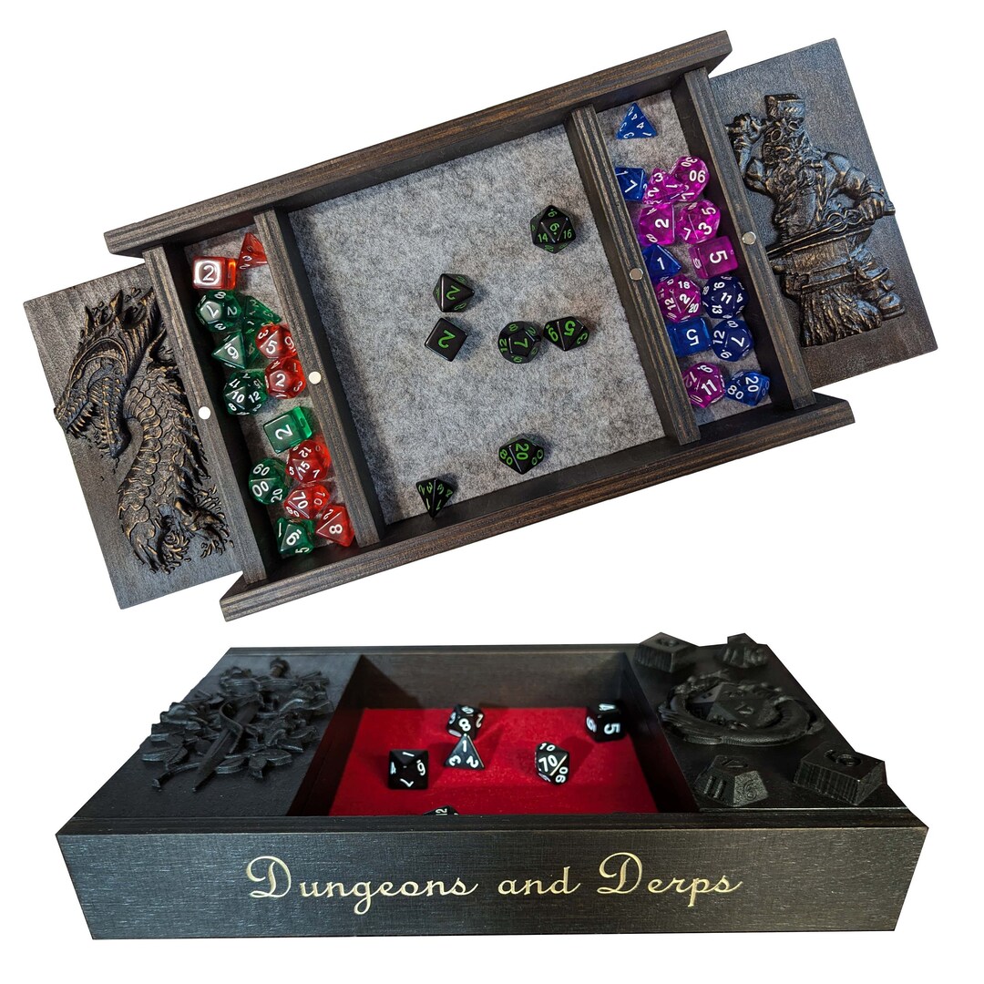 RPG Dice Tray, DND Dice Box, Custom Dnd Dice Box, Dnd Rolling Tray ...