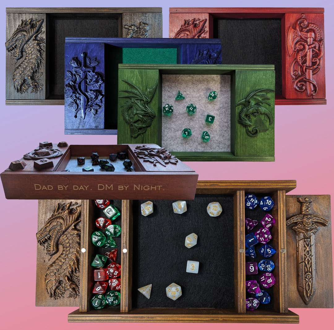 Dnd Dice Tray, Dice Holder, Dice Vault, Dice Box, Perfect Dnd Gift ...