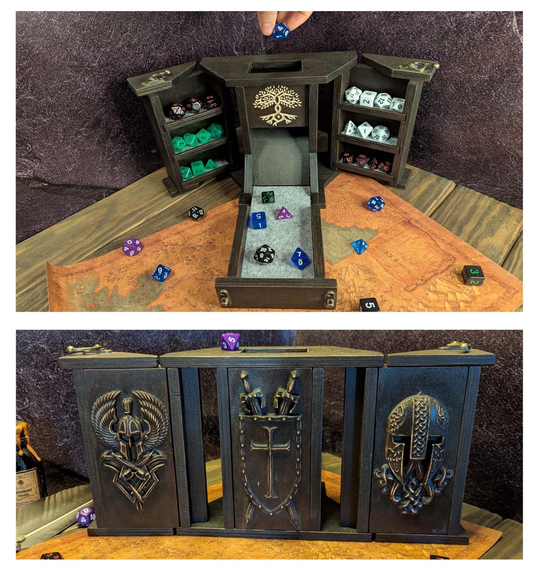 DND Rolling Tower and Dice Storage, Personalized Design, Tabletop RPG ...