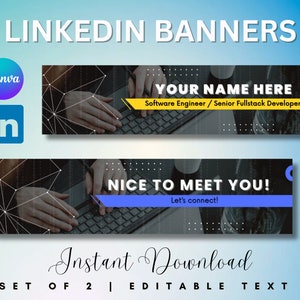 Linkedin Banner Template for Software Engineer Linkedin Cover ...