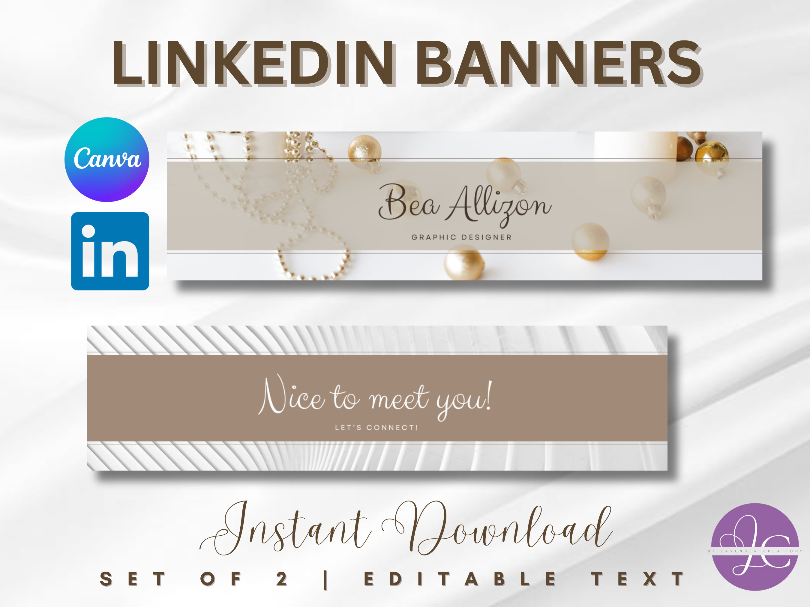 Professional Clean Linkedin Banner| Canva Template Banner Modern ...