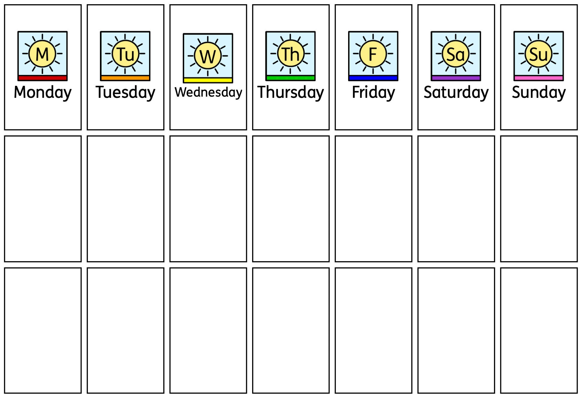 Visual Communication Aid Week Timetable - Etsy