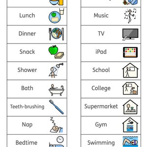 Visual Communication Aid Daily Routine - Etsy