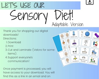 Sensory Diet - Visual Communication Aid - Etsy
