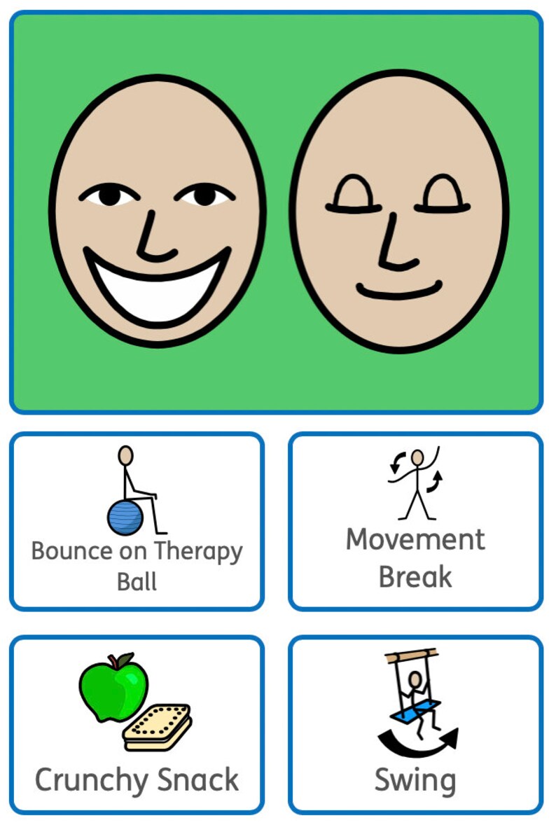 Sensory Diet - Visual Communication Aid - Etsy