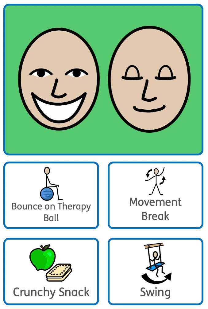 Sensory Diet - Visual Communication Aid - Etsy