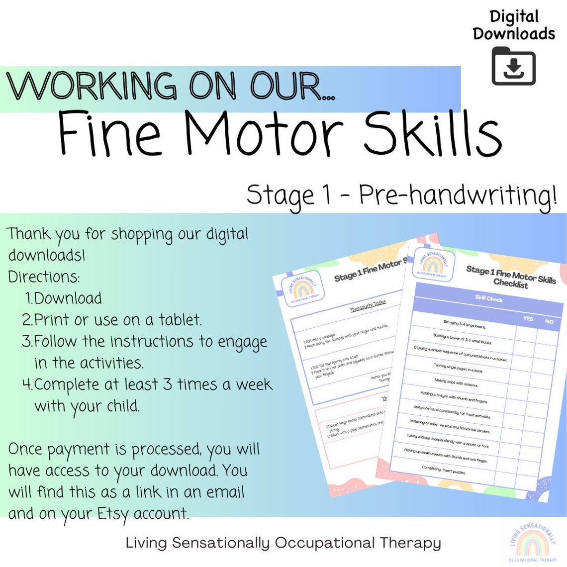 Fine Motor Skills Programme (pre Handwriting) - Etsy