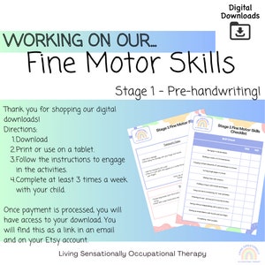 Fine Motor Skills Programme (pre Handwriting) - Etsy