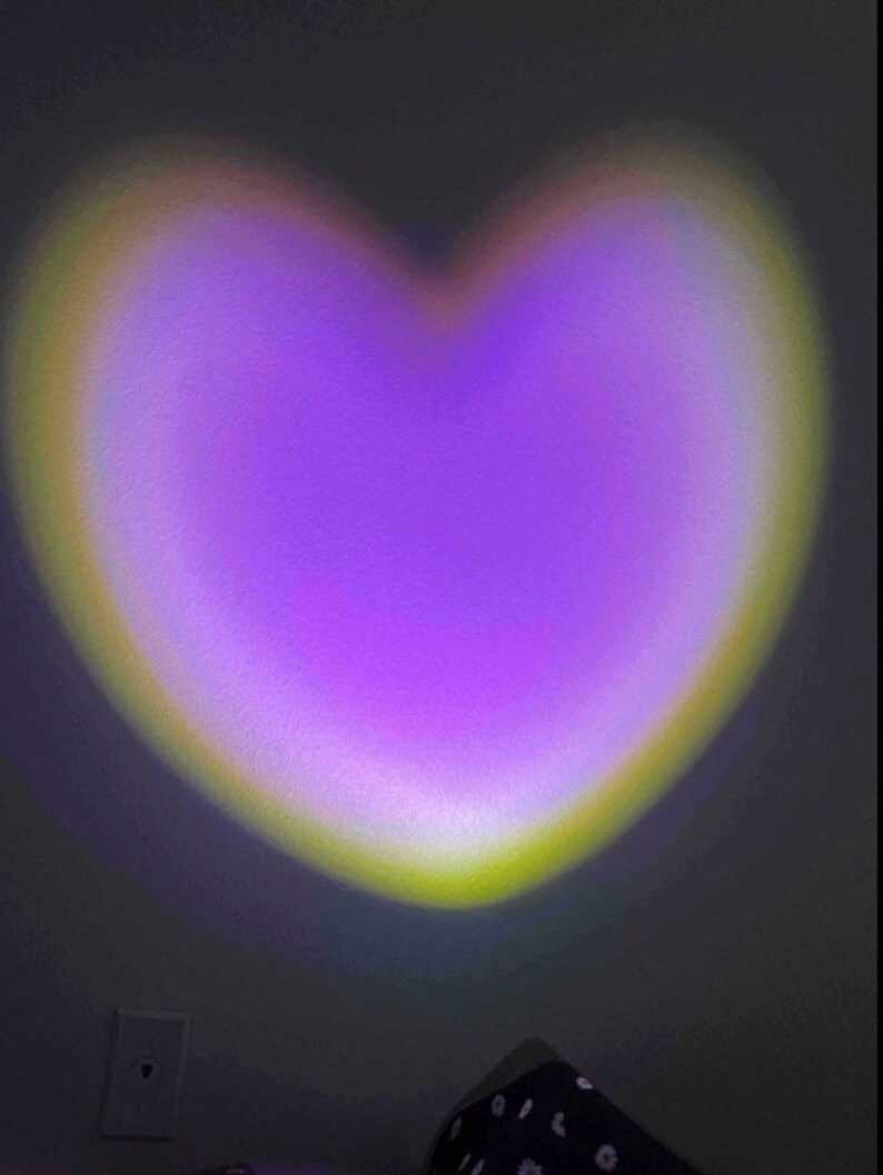 Lampa Heart Sunset USB, Projektor Nocny Heart - Etsy