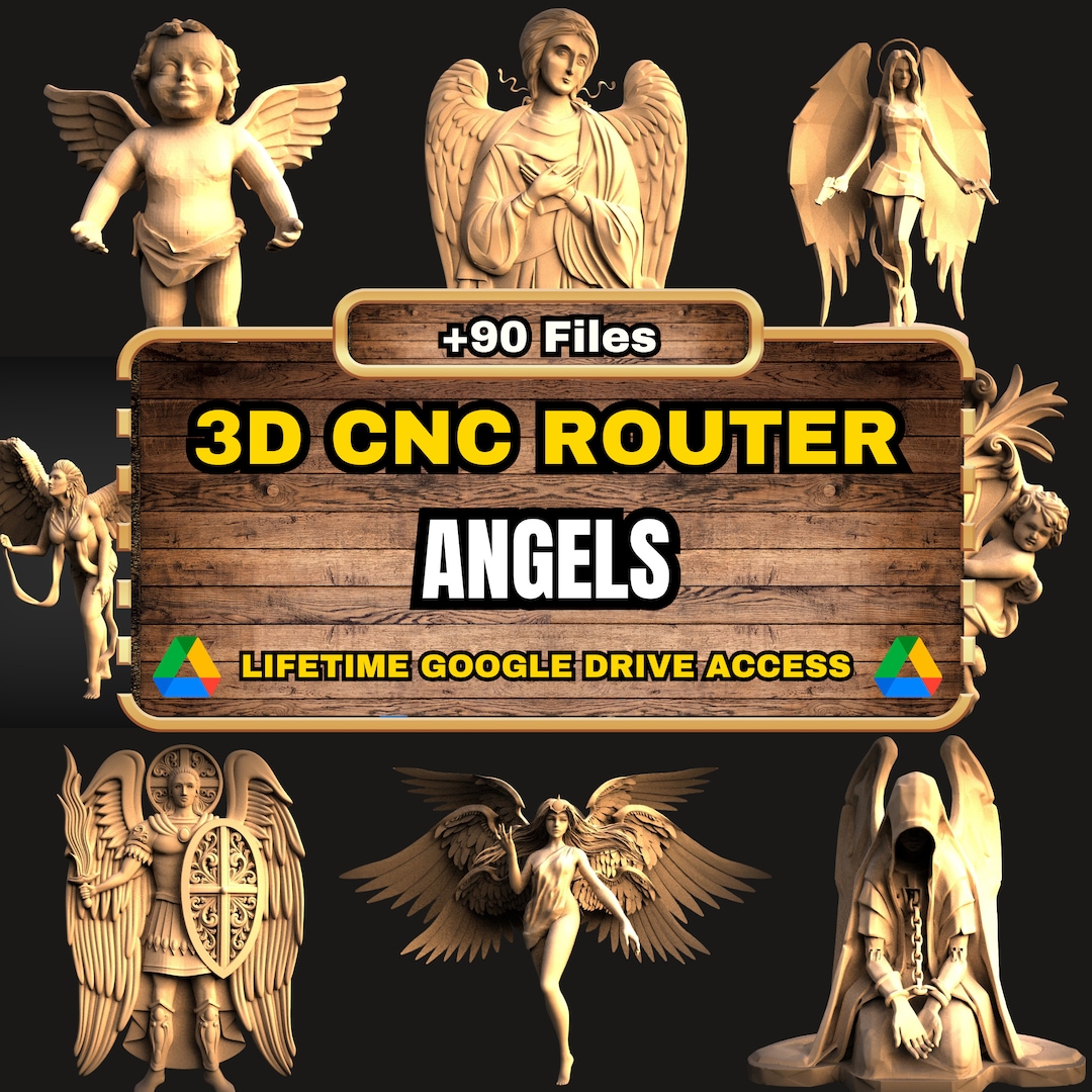 Angels 3D CNC Router STL Pack: +90 STL Files of Heavenly Creatures ...