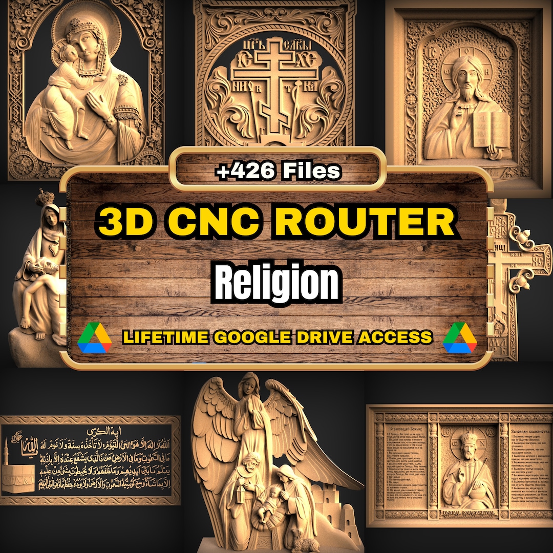 Religion 3D CNC Router STL Pack: +426 STL Files of Religion Models for ...