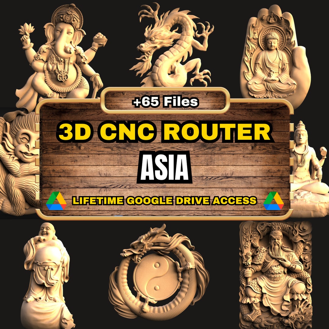 Asia 3D CNC Router STL Pack: 67 STL Files of Asian Culture and Symbols ...