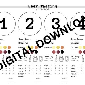 Beer Tasting Party Game – DIY Scorecards & Guide (digital Download) - Etsy