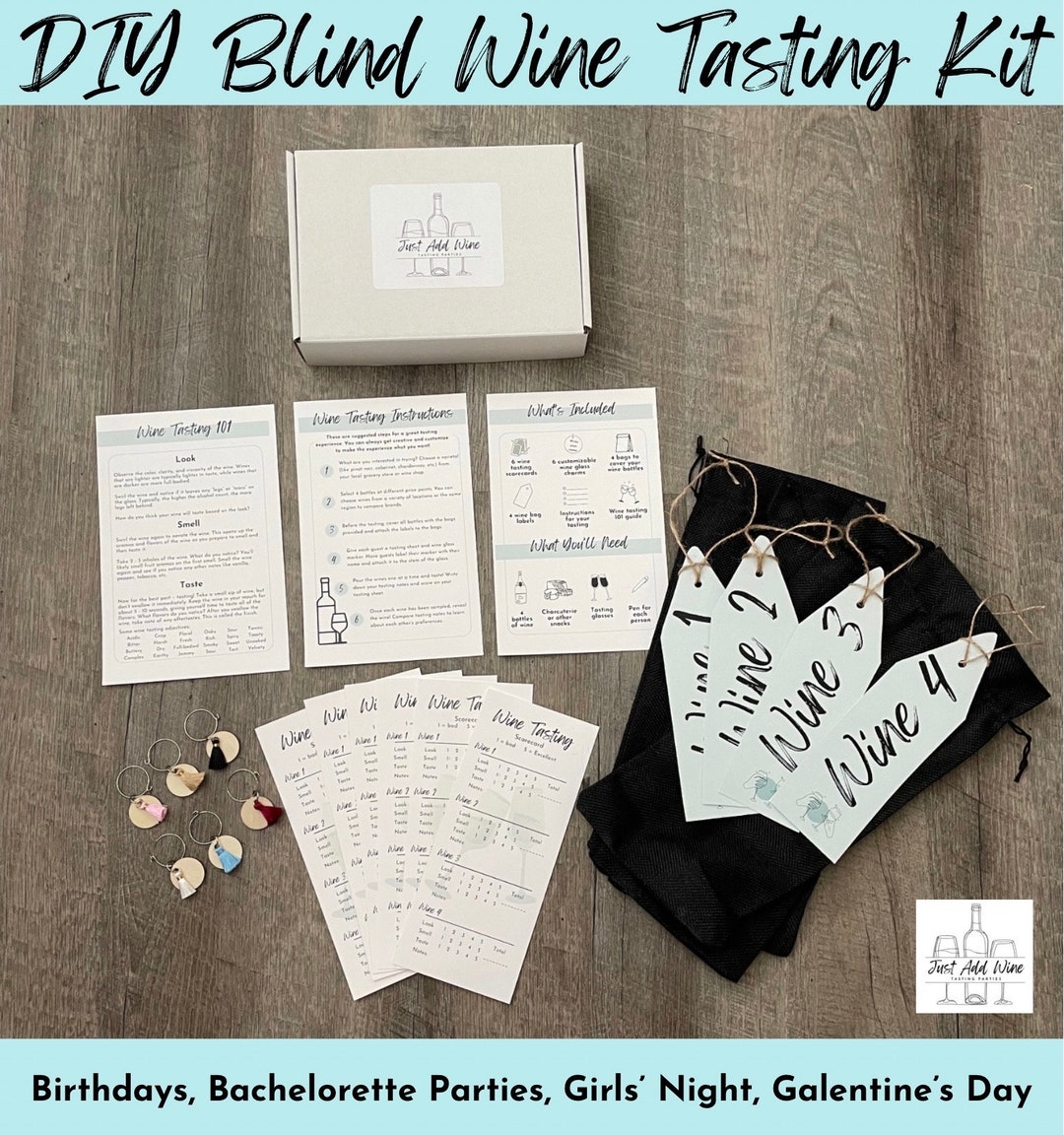 Wine Tasting Kit - DIY Wine Tasting Party at Home Kit - Etsy