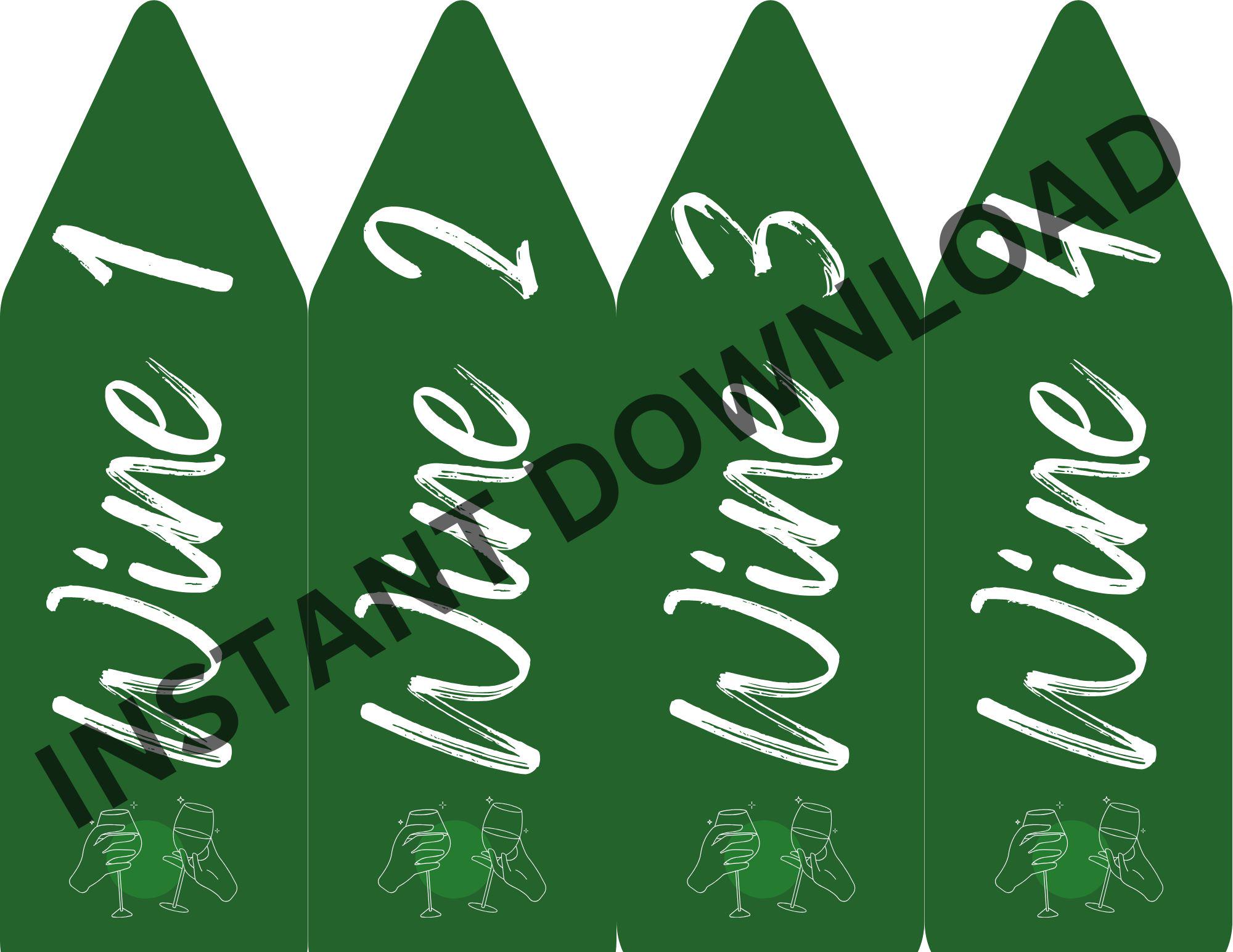 Christmas Wine Tasting Party Printables - Etsy