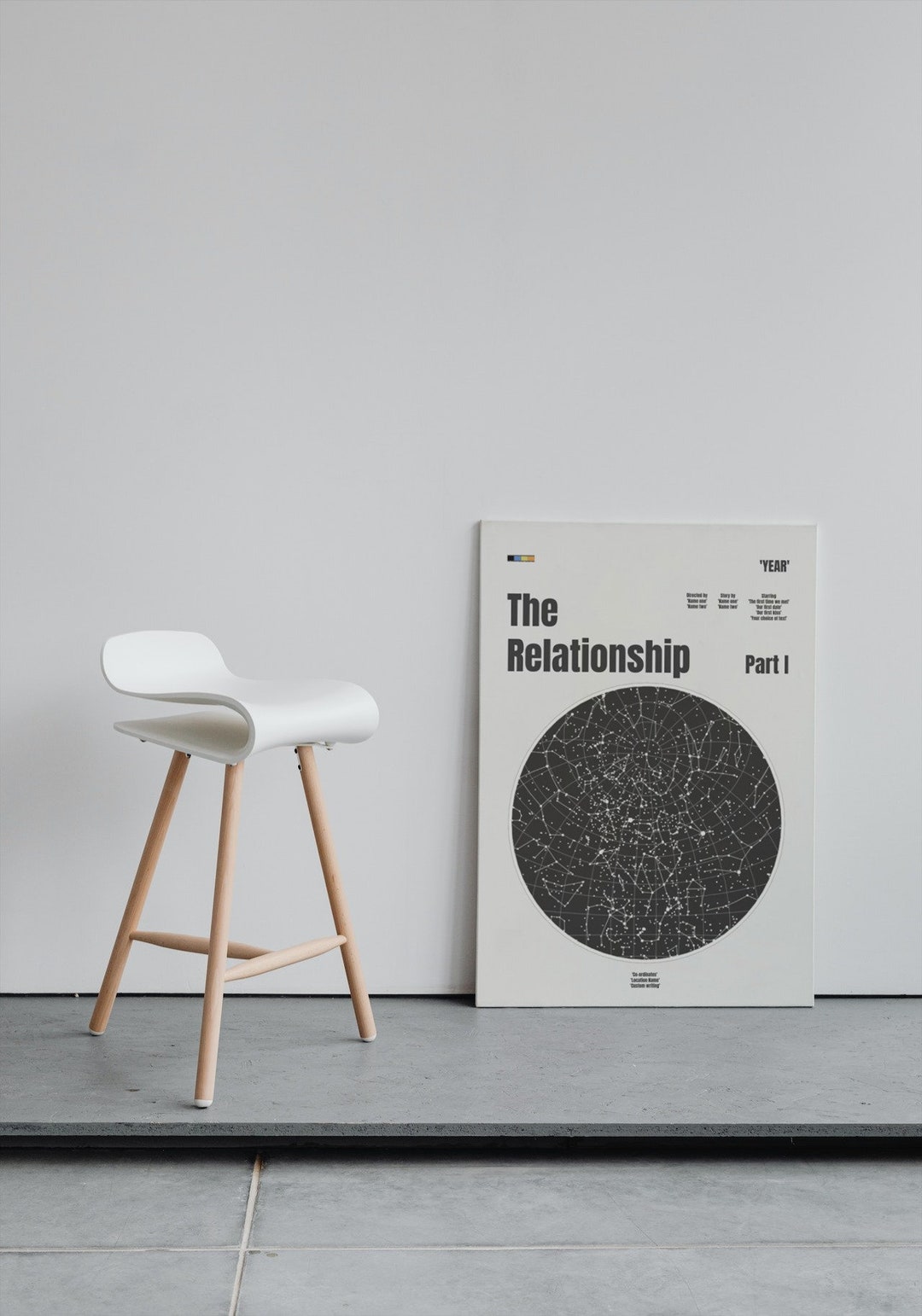 Custom Vintage Star Map Cinematic Poster Digital Print ONLY Various ...