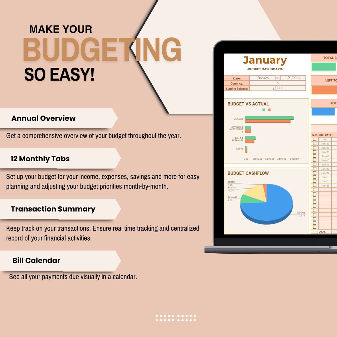 Minimalistic Budget Template: Track & Record Expenses With Our Ultimate ...