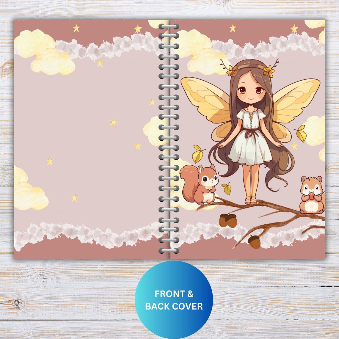Forest Fairy Notebook, Printable Notebook, Cute Small Notebook, Half ...