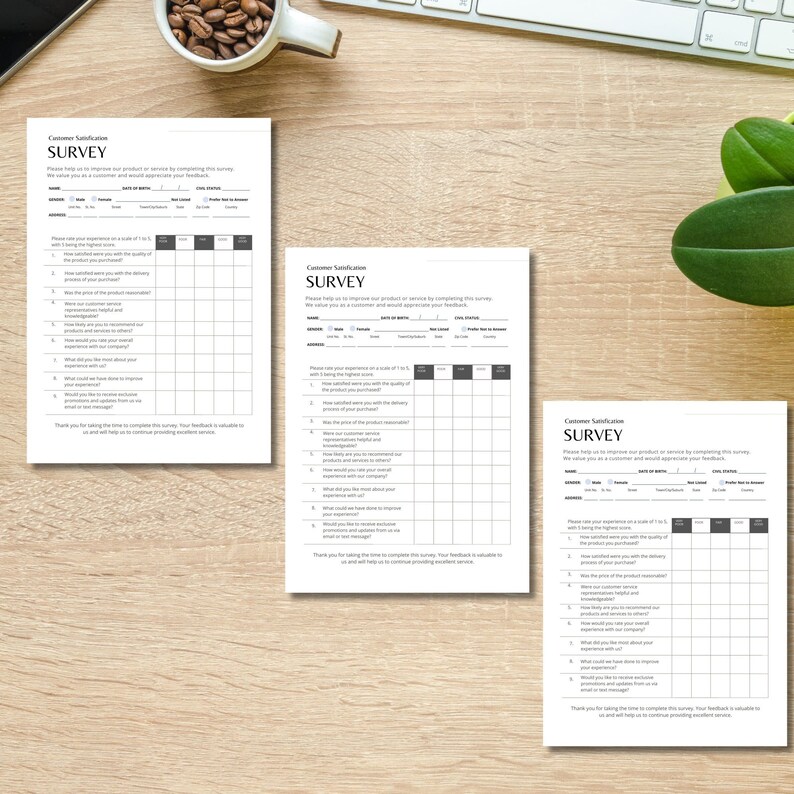 Comprehensive Customer Satisfaction Survey: Product, Innovation ...