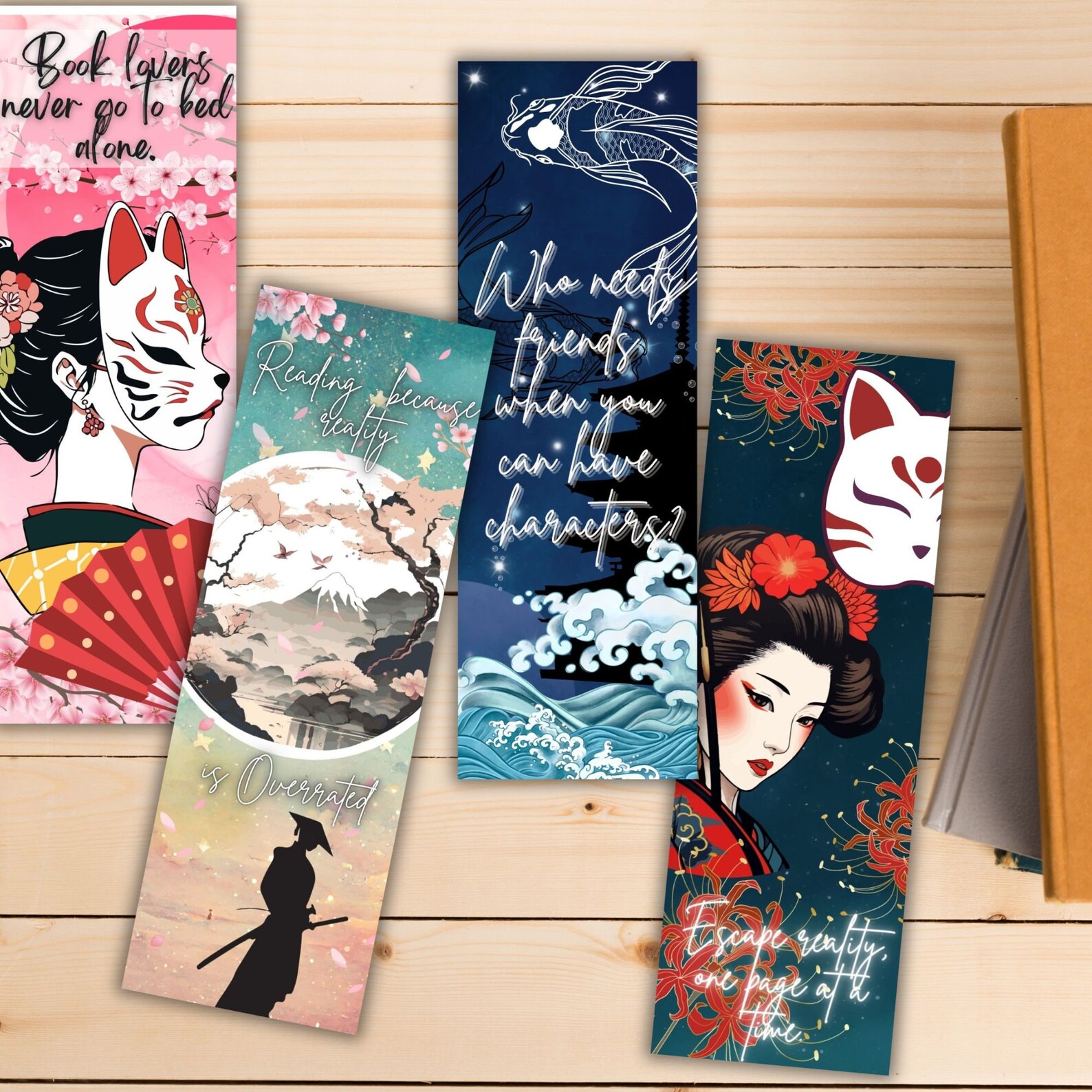 Cool Japan Style Printable Bookmarks , Aesthetic Japanese Themed ...