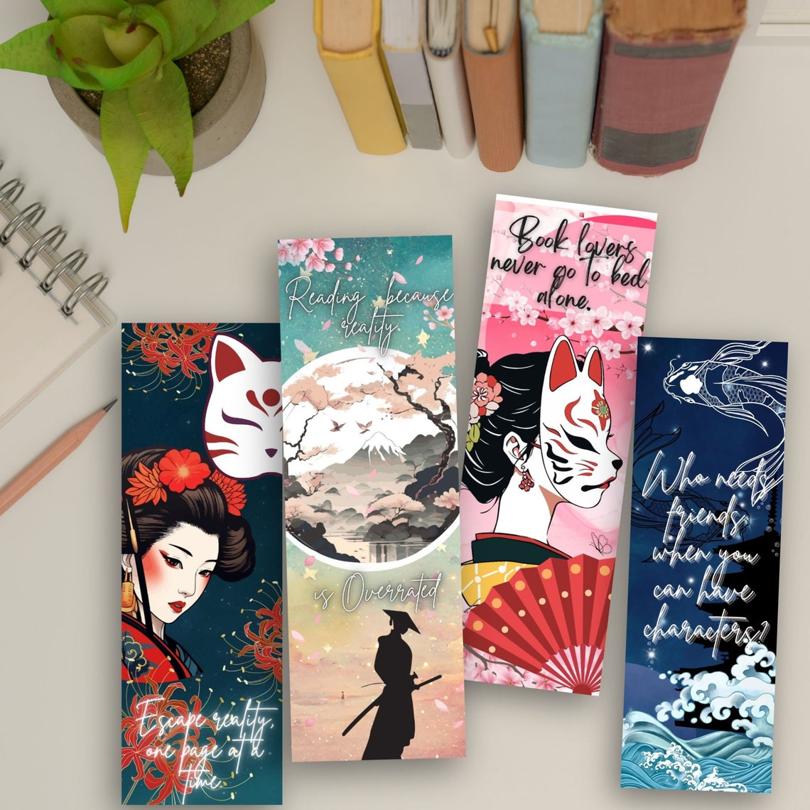Cool Japan Style Printable Bookmarks , Aesthetic Japanese Themed ...
