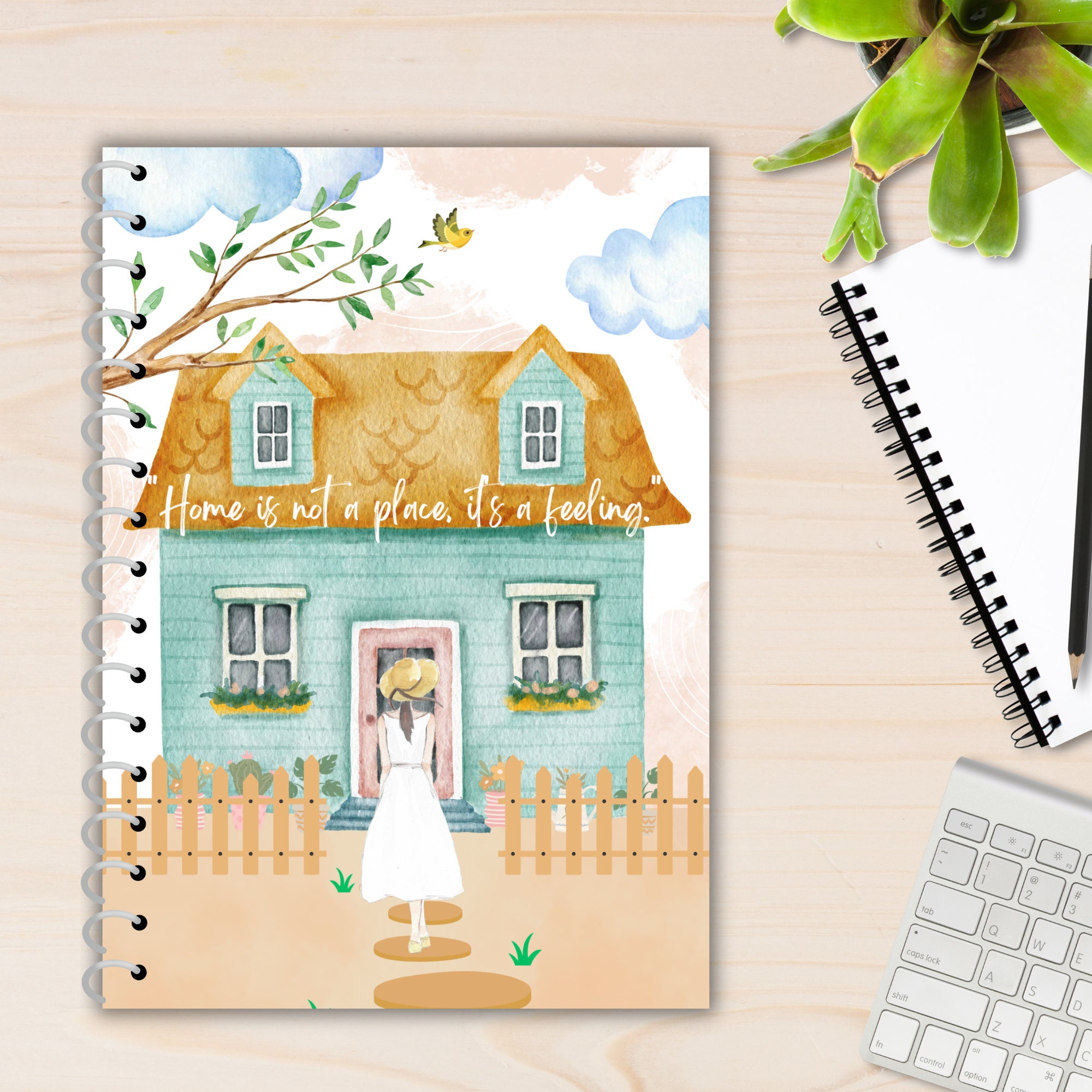 Cute Printable Notebook Cover, Spiral Notebook Cover Digital ...