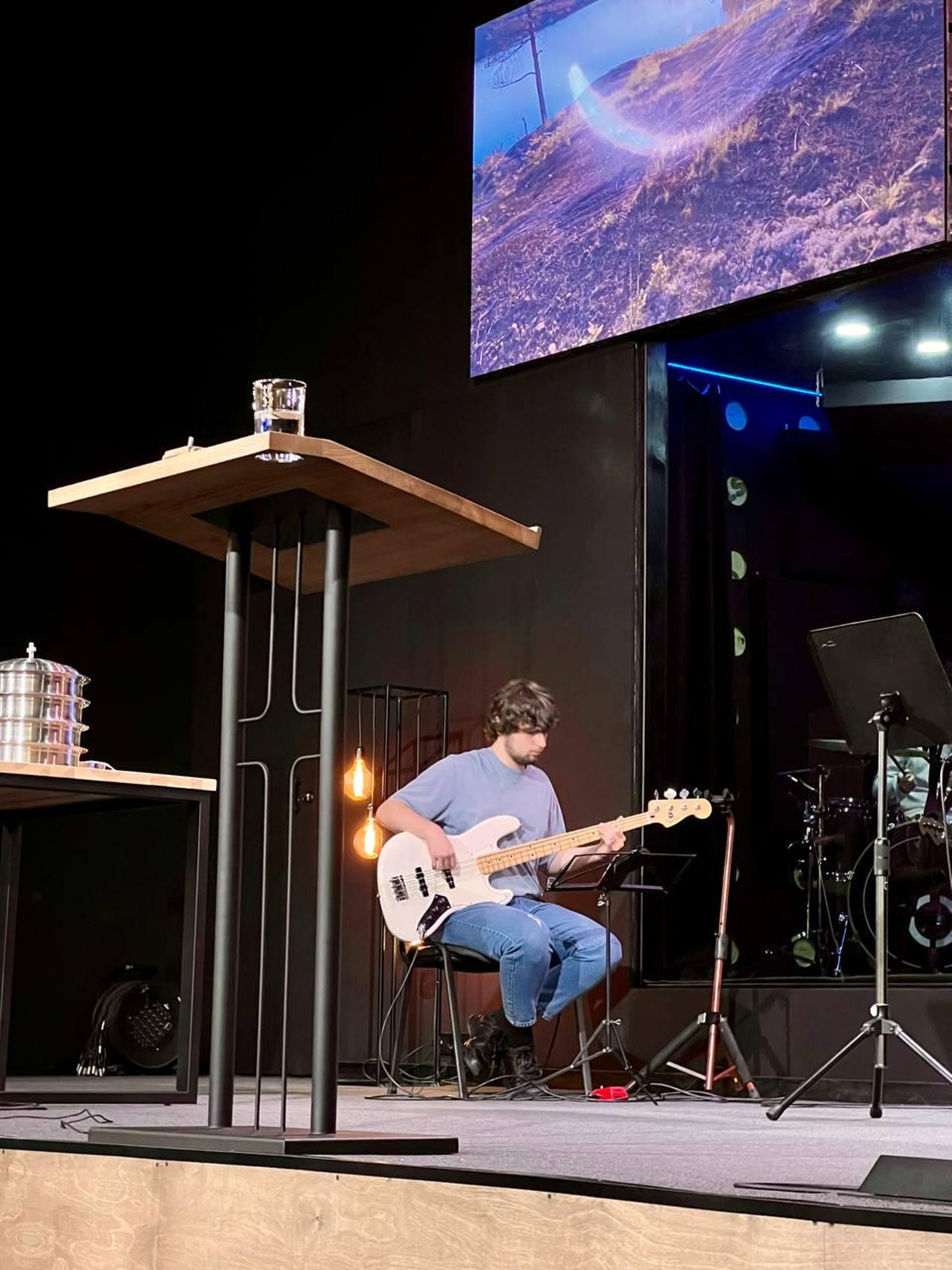 Christian Lectern With Handcrafted Wood and Metal Design for Church ...