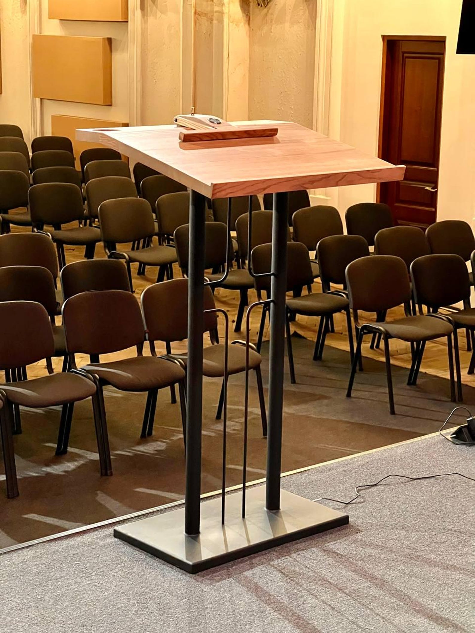 Christian Lectern With Handcrafted Wood and Metal Design for Church ...