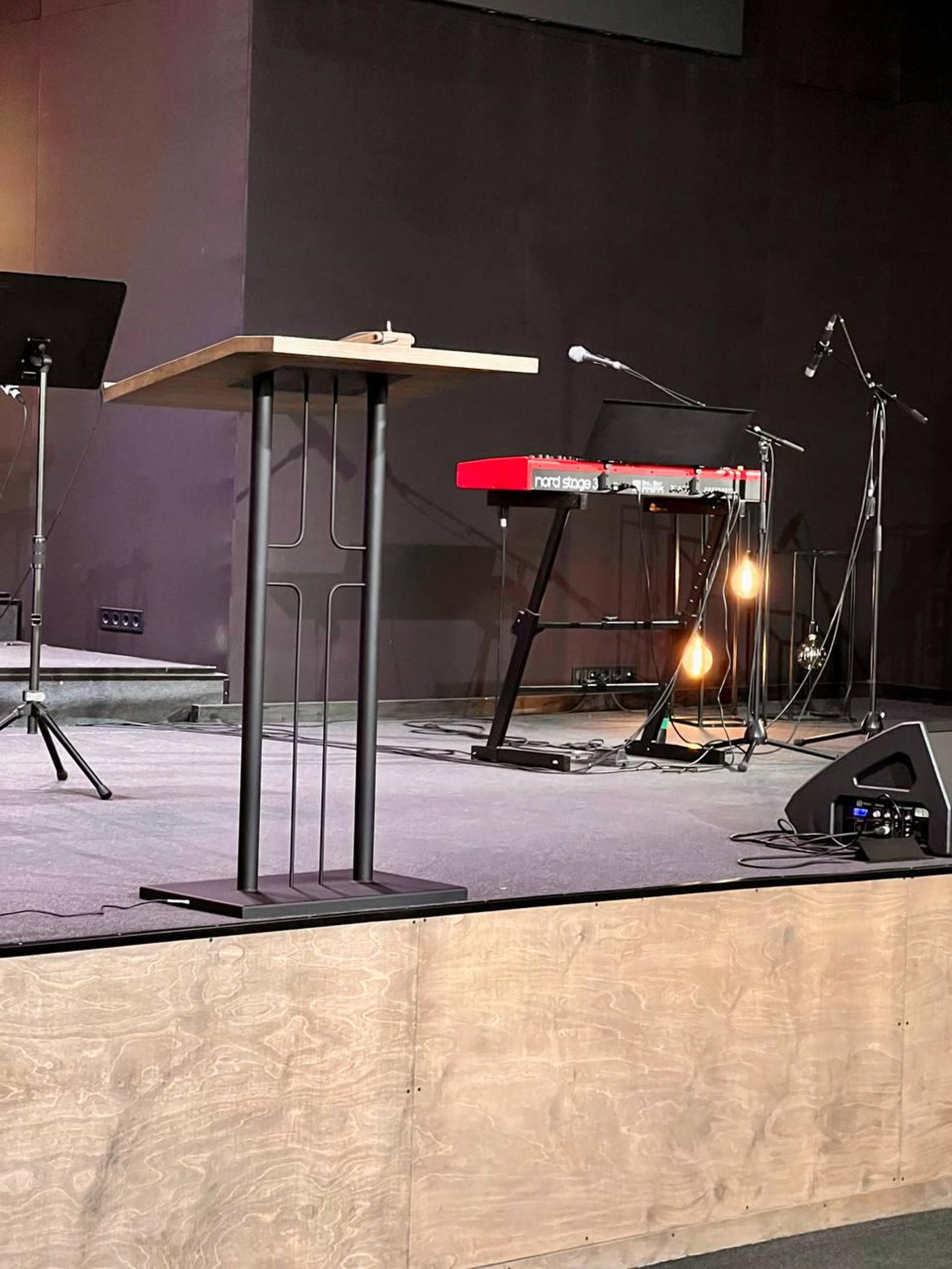 Christian Lectern With Handcrafted Wood and Metal Design for Church ...