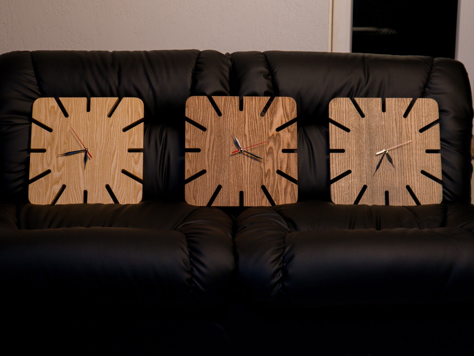 Wooden Clock - Handcrafted Square Analog Clock With Hands Minimalist ...