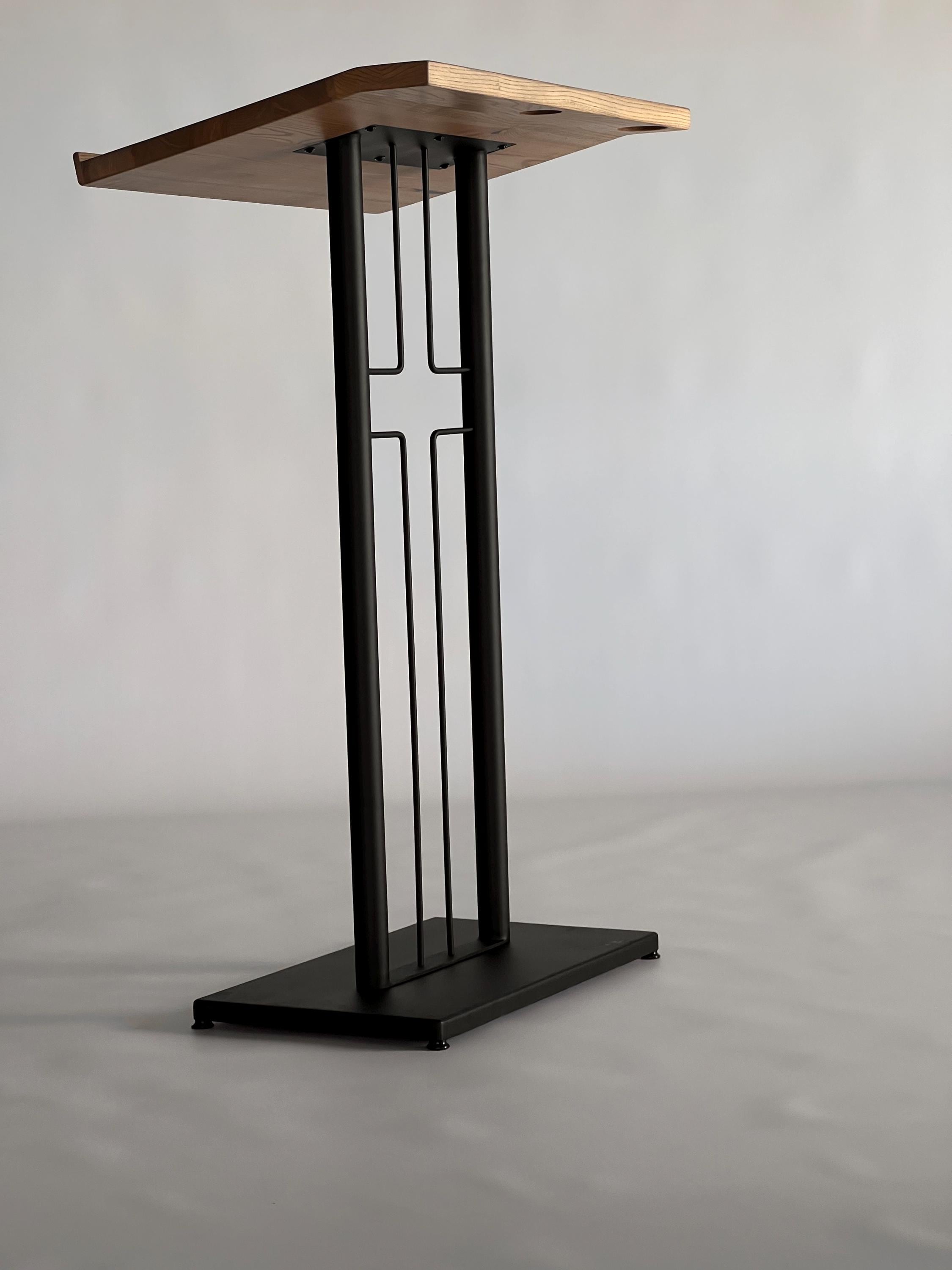 Christian Ash Wood Lectern With Microphone Slot, Elegant Church Podium ...
