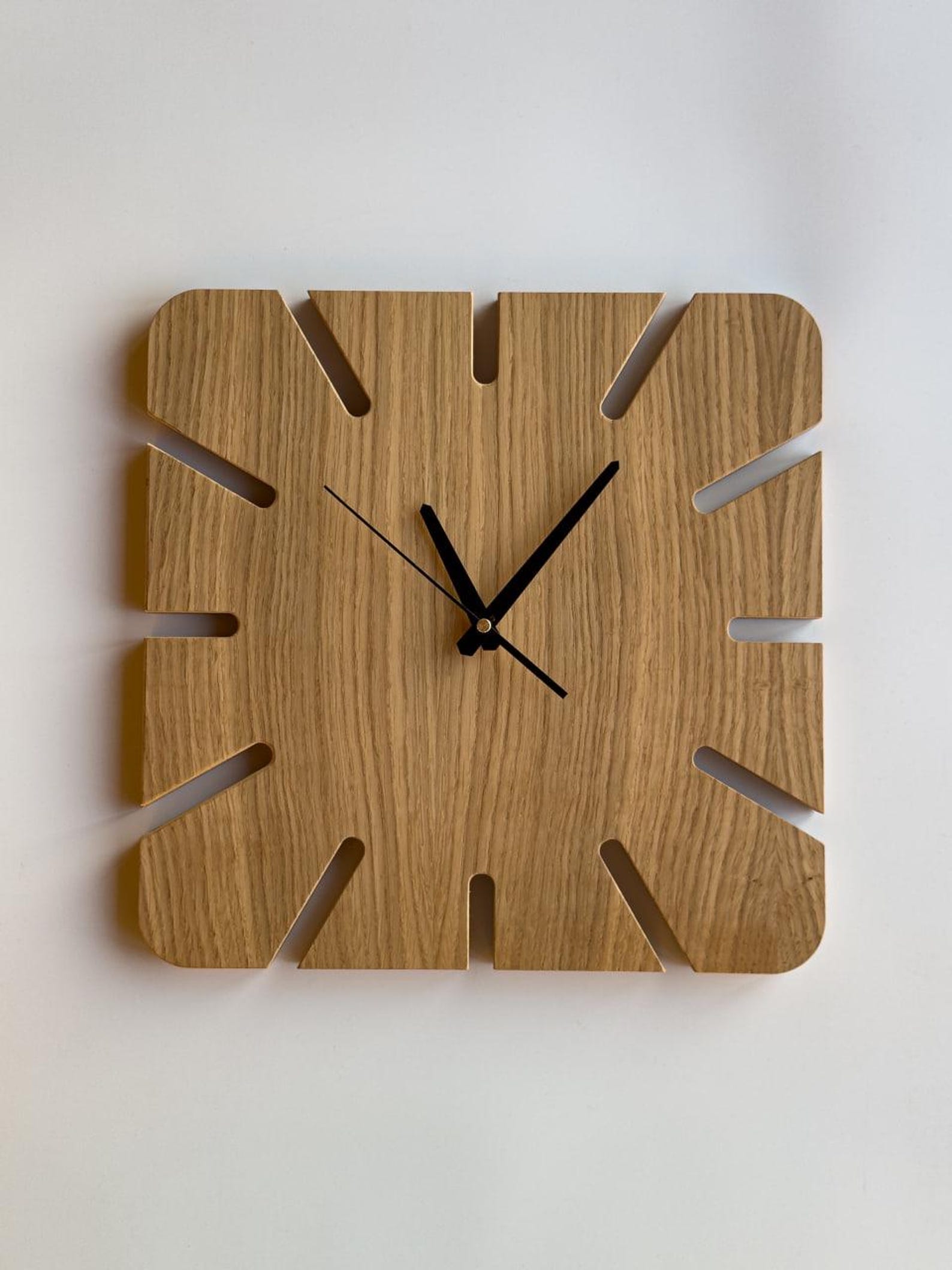 Handmade Ashwood Square Wall Clock – Minimalist Silent Decor - Etsy