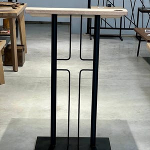 Church Lectern With Metal Base, Ash Wood Pulpit Stand, Wooden Podium ...