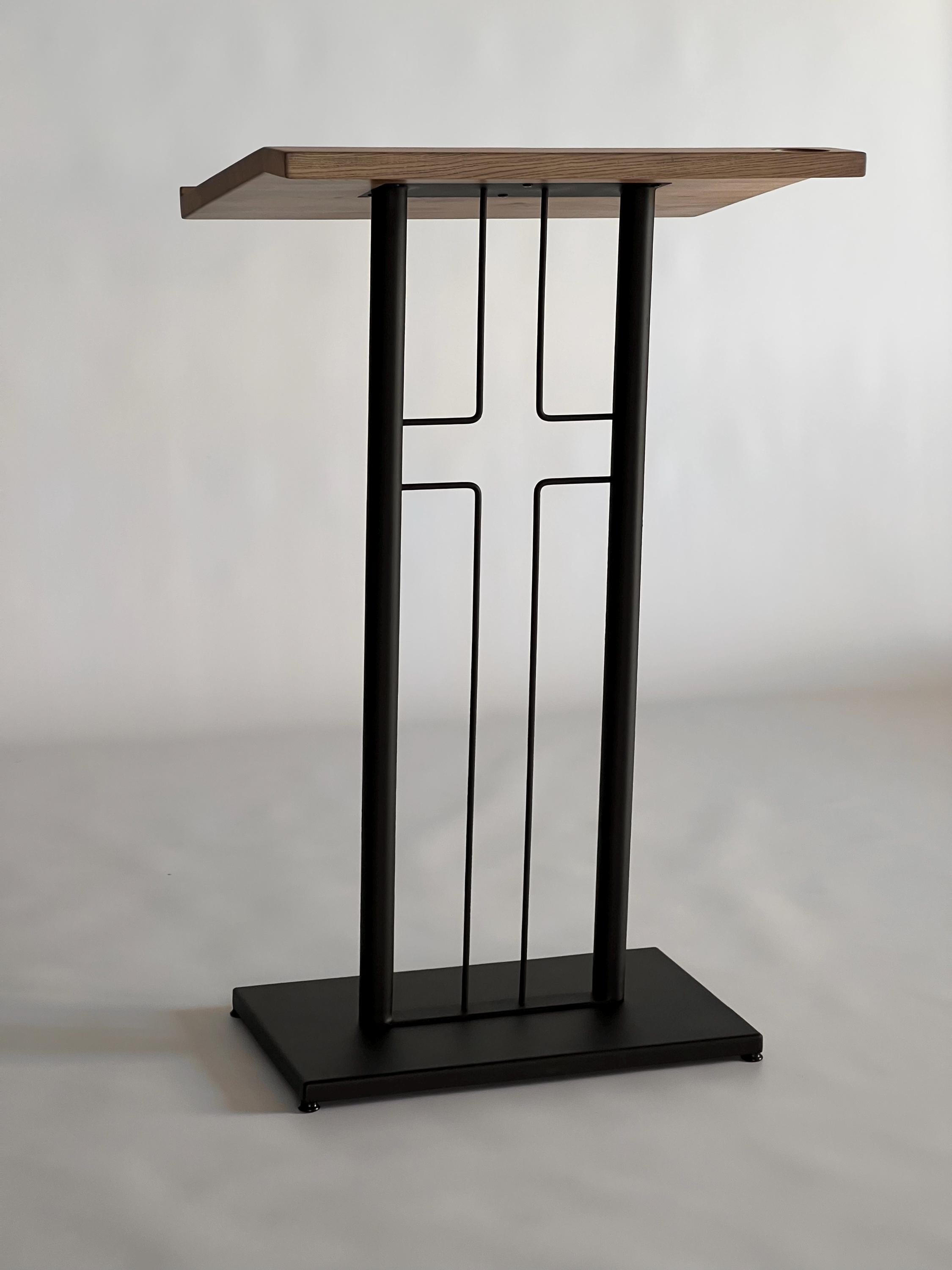 Christian Wooden Pulpit Lectern With Microphone Slot Elegant Church ...