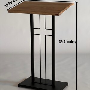 Christian Lectern With Handcrafted Wood and Metal Design for Church ...