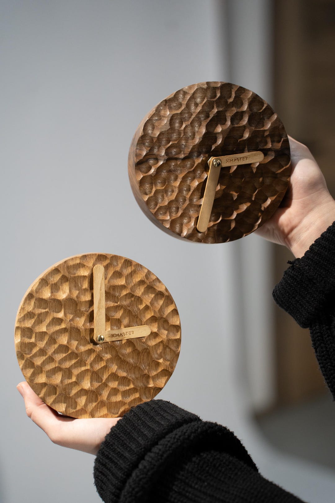 Textured Table Clock, Industrial Clock, Table Clock, Desk Clock, Gift ...