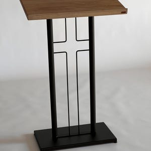 Christian Lectern With Handcrafted Wood and Metal Design for Church ...