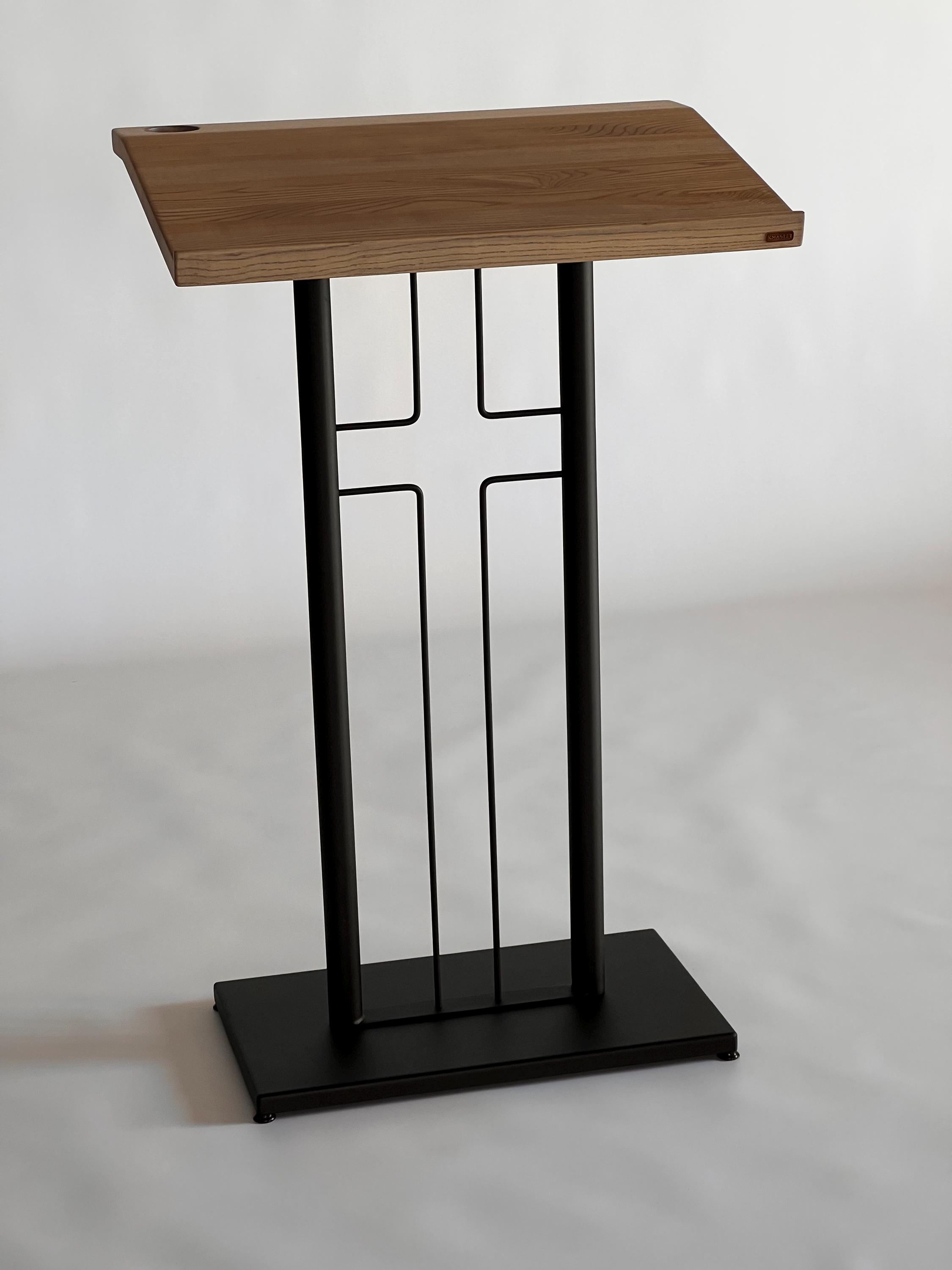 Christian Lectern With Handcrafted Wood and Metal Design for Church ...
