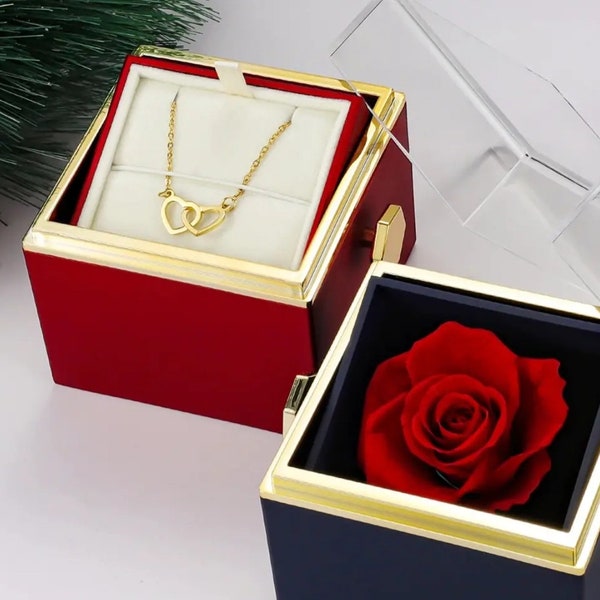 Eternal Rose Box With Necklace - Etsy