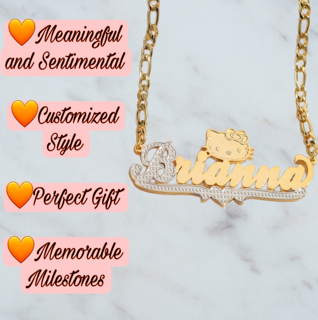 Hello Kitty Personalized Name Necklace - Etsy