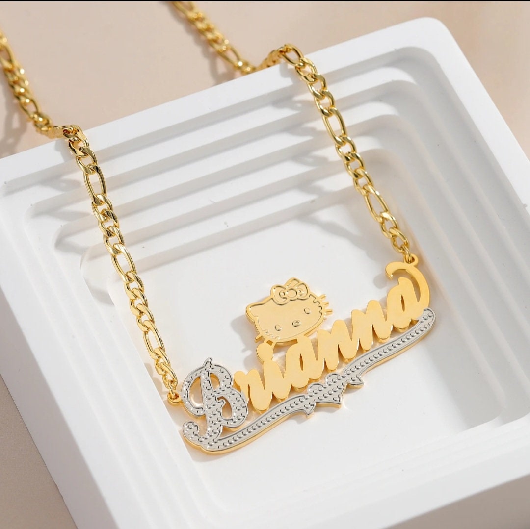 Hello Kitty Personalized Name Necklace - Etsy