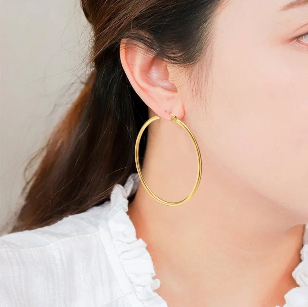 Hoop Earrings | Aretes De Aro - Etsy