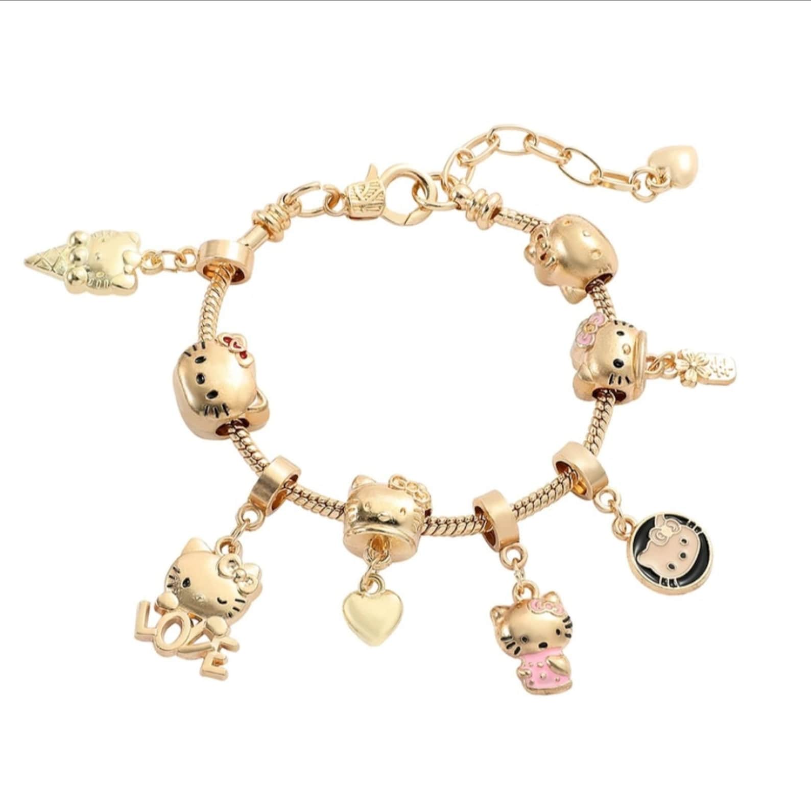Charm Bracelet Hello Kitty - Etsy